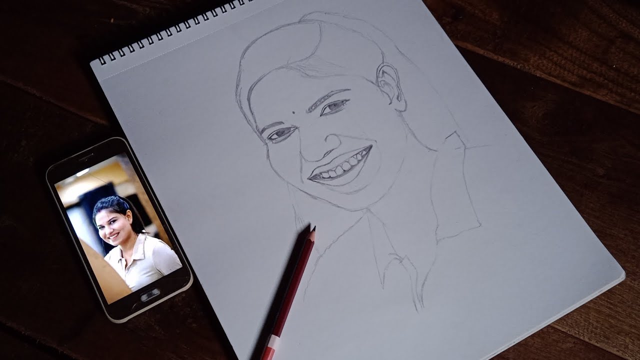 Shikha Sharma Drawing || Shikha Sharma Drawing Sketch || Outline ...