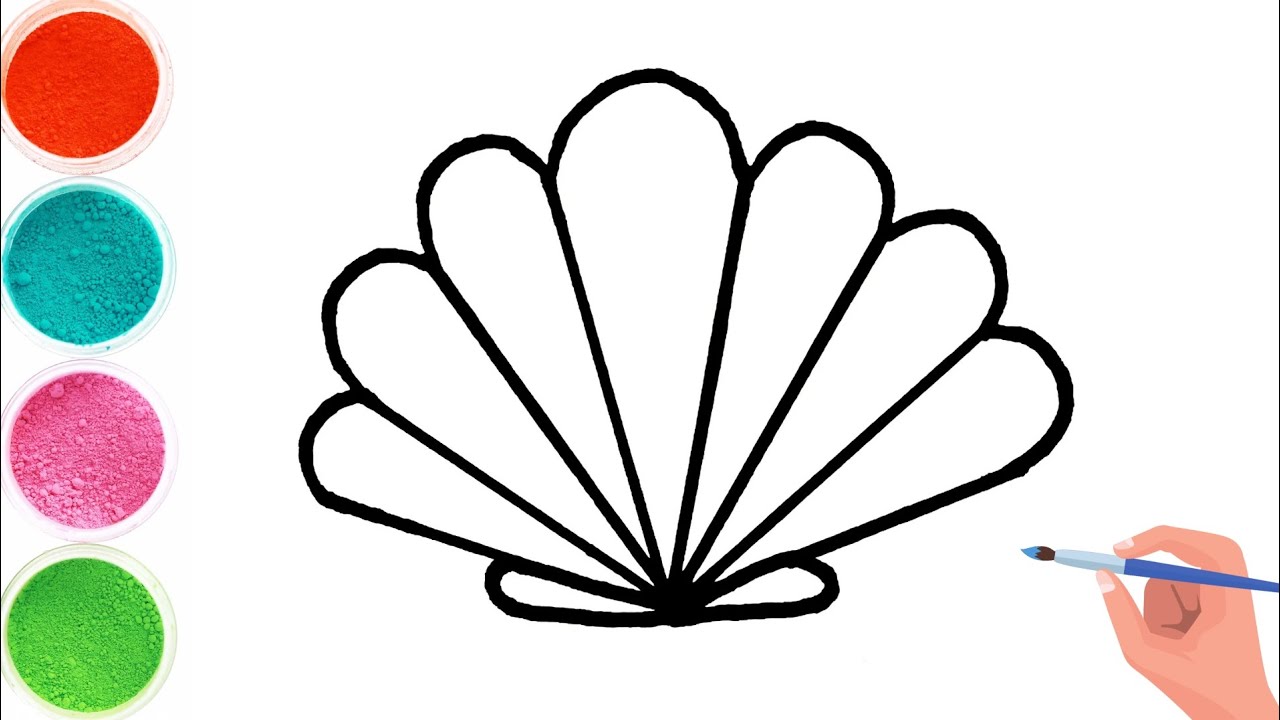 How to Draw Oyster | Drawing and Colouring for Kids and Toddlers - YouTube