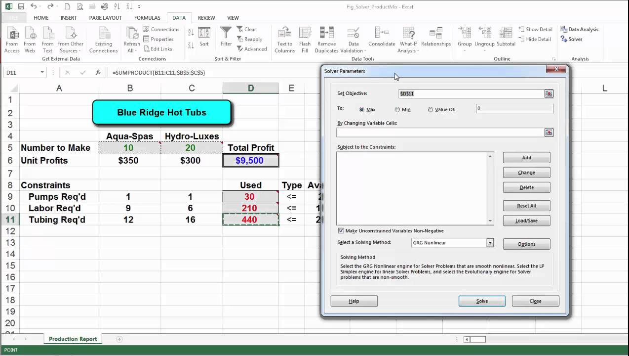 PMS3.4-Use Solver to Solve LP Model in Excel - YouTube