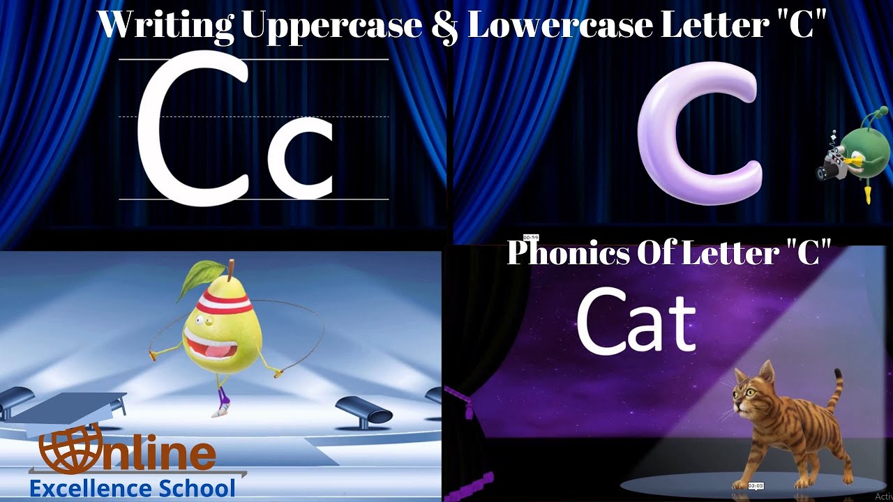 Letter 'C' | Alphabet Part- 3, Write Lowercase & Uppercase, Phonics ...