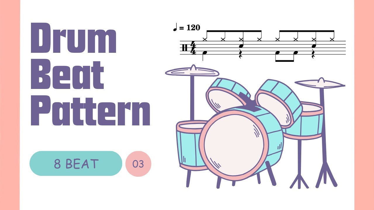 【ロック系定番】Basic 8 Beat Pattern 03 (BPM=120) - YouTube