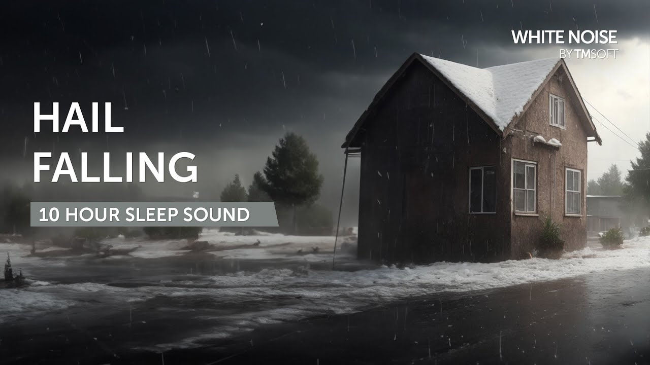 Hail Falling Sleep Sound - 10 Hours - Black Screen - YouTube