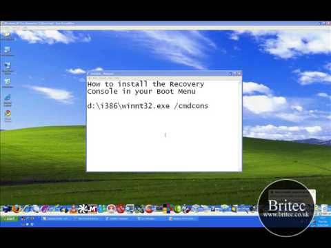 How to install the Recovery Console in your Boot Menu - YouTube