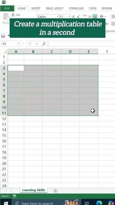 shortcut to create multiplication table in excel #microsoftexcel #shortcut #multiplication - YouTube