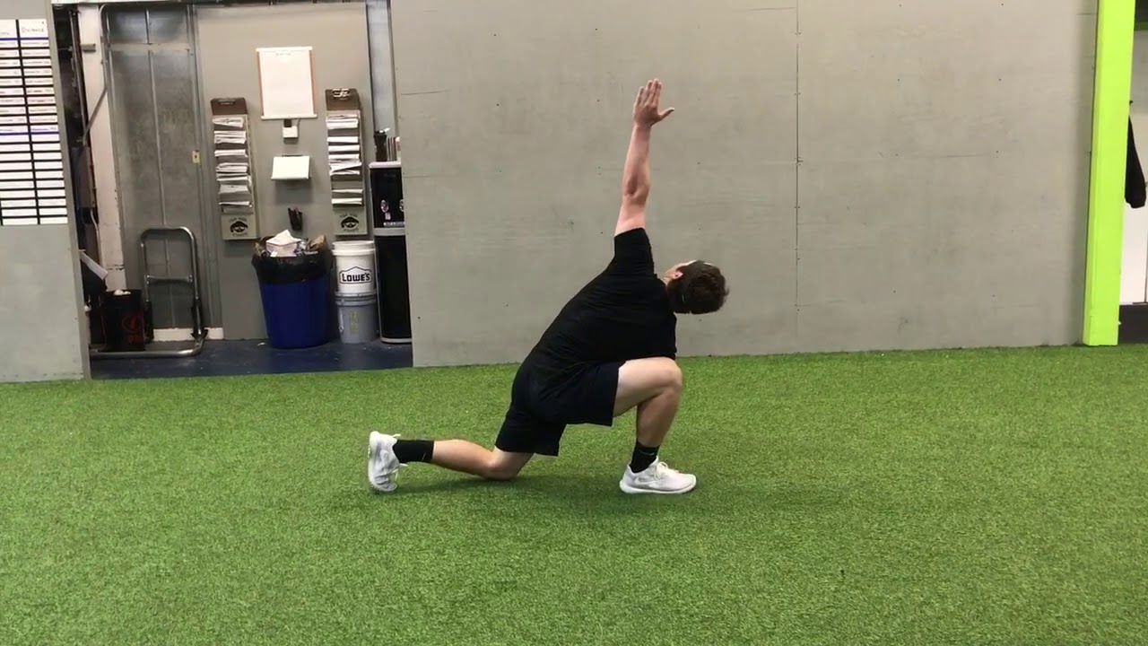 Spider-Man Lunge W/Hip Lift and Overhead Reach - YouTube