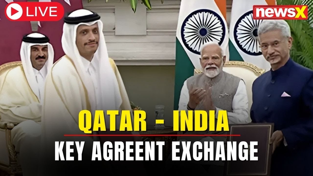 LIVE: PM Modi and Amir of Qatar Witness Exchange of Agreements at Hyderabad House | NewsX - YouTube