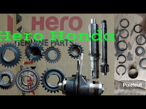 Hero Honda bike engine full gear kit set up Splendor passion 100 cc ...