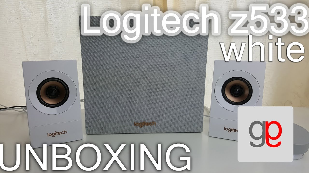 LOGITECH Z533 WHITE Lautsprecher UNBOXING deutsch german - YouTube