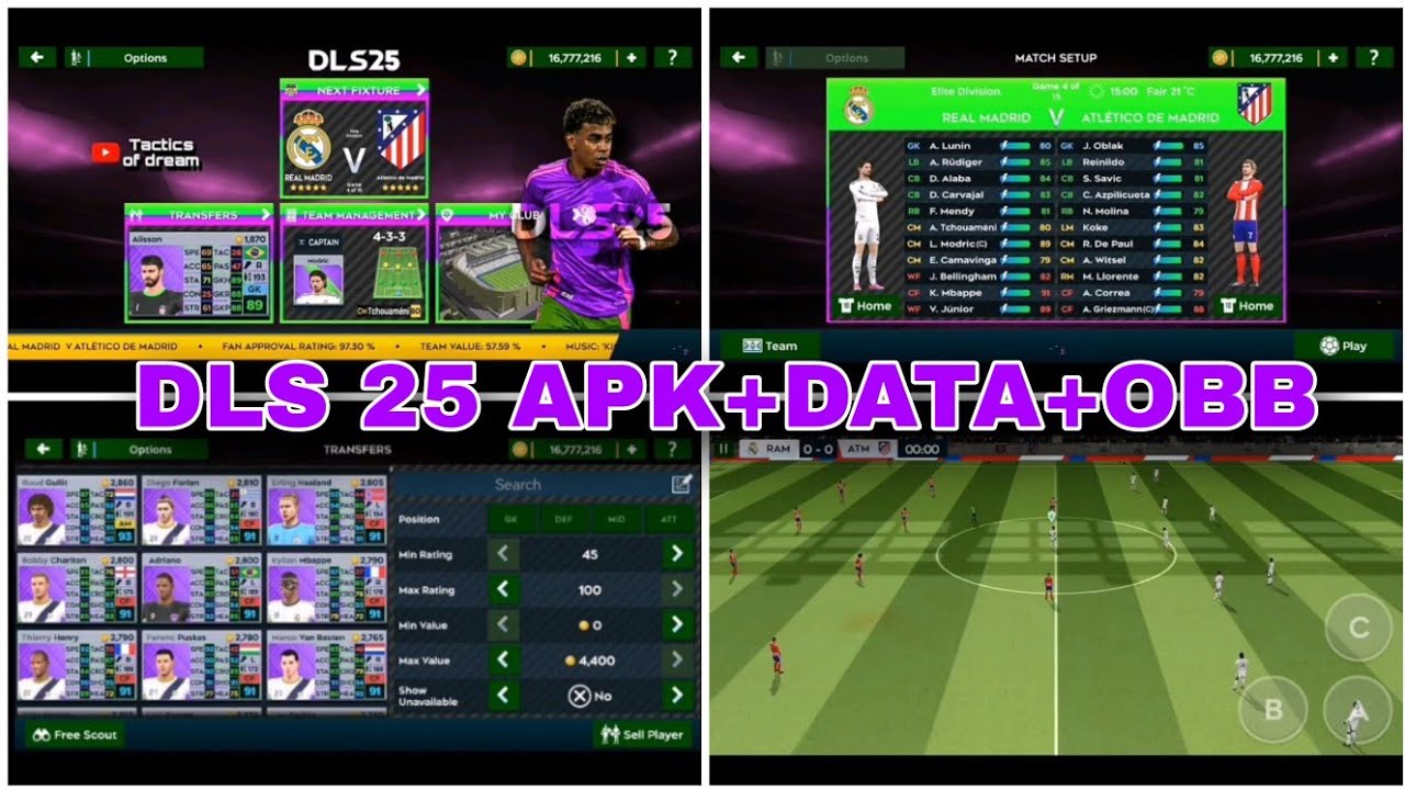 DLS 19 MOD DLS 25 ANDROID | DREAM LEAGUE SOCCER 25 APK OBB DATA OFFLINE ...