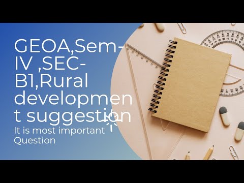 @GEOA Sem -IVDSE-B1 Suggestion@GEO KNOWLEDGE - YouTube