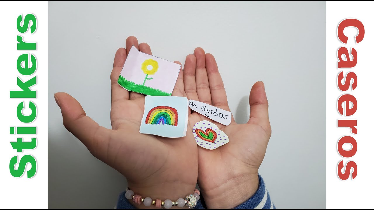 COMO HACER STICKERS CASEROS!! 3 IDEAS FACILES - YouTube
