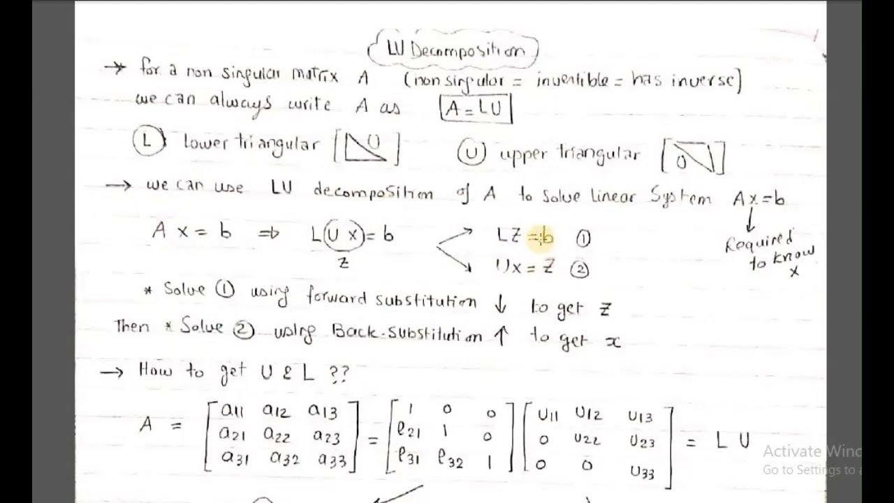 LU decomposition - YouTube
