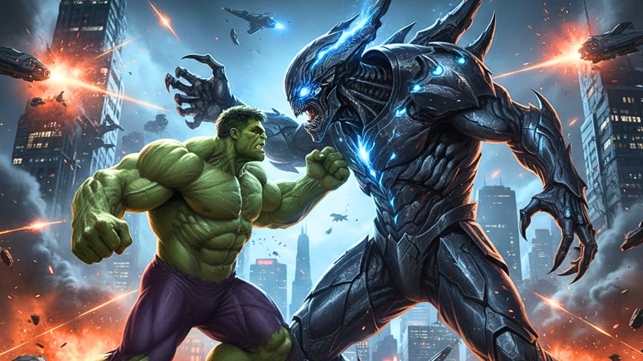 Hulk vs Alien Titan – Epic Battle for Humanity - YouTube