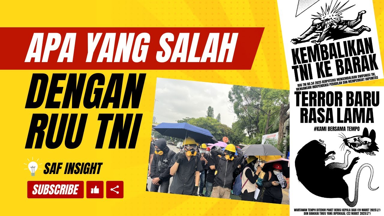 Saf Insight Episode #1 - APA YANG SALAH DENGAN RUU TNI - YouTube