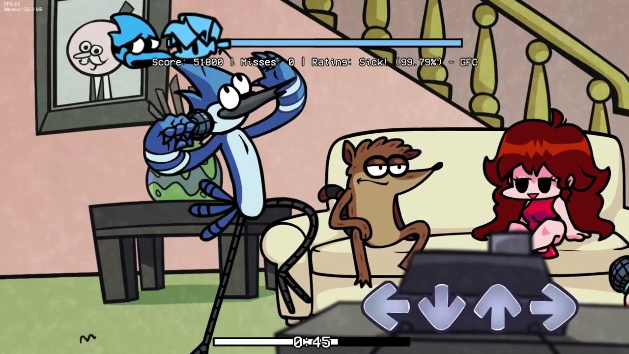 FNF MOD Regular Friday Night - vs Mordecai - Exhilaration (FC) - YouTube