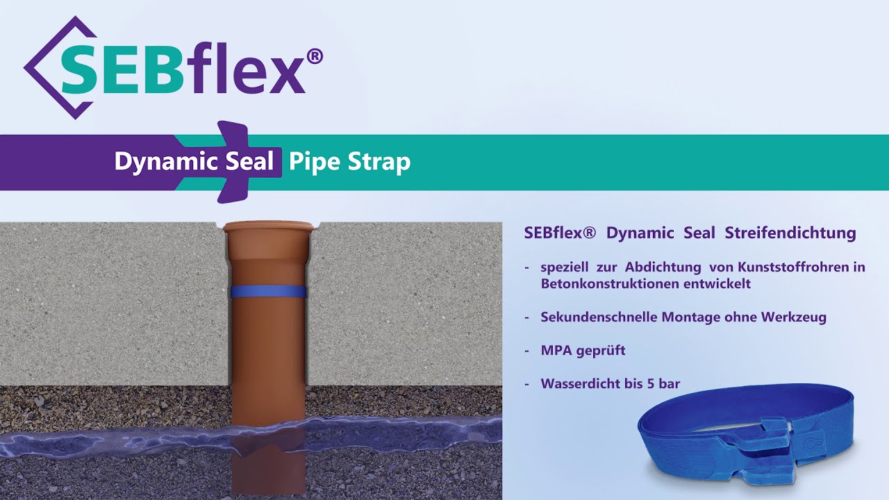 SEBflex® Dynamic Seal Pipe Strap - YouTube