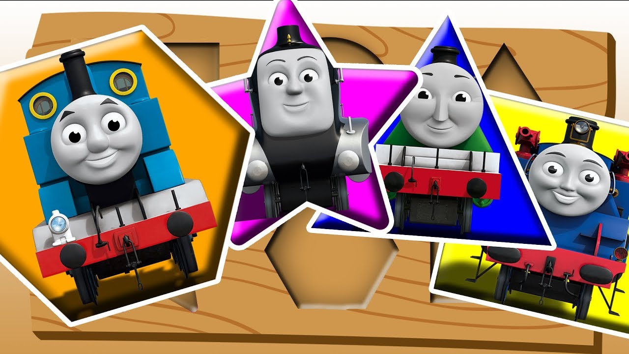 Thomas and Friends Learn Colors and Shapes Finger Family Song Nursery ...