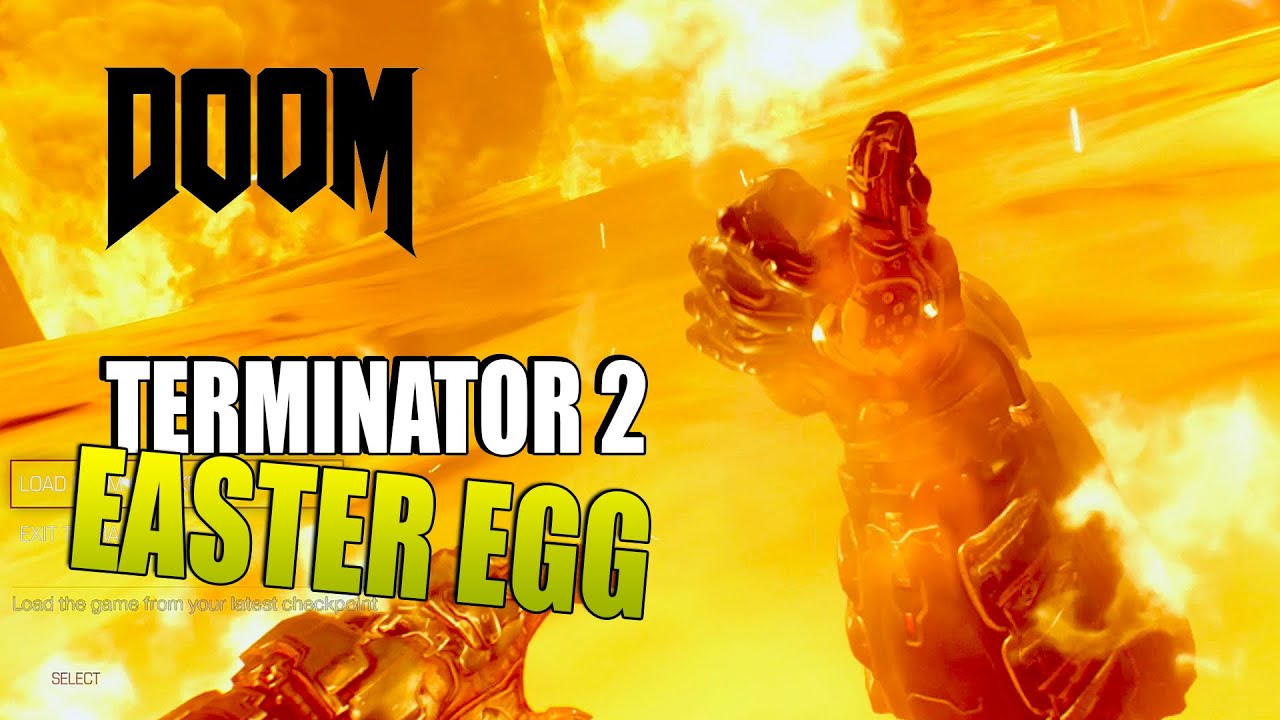 Doom 4 | Terminator 2 EASTER EGG in Lava - YouTube