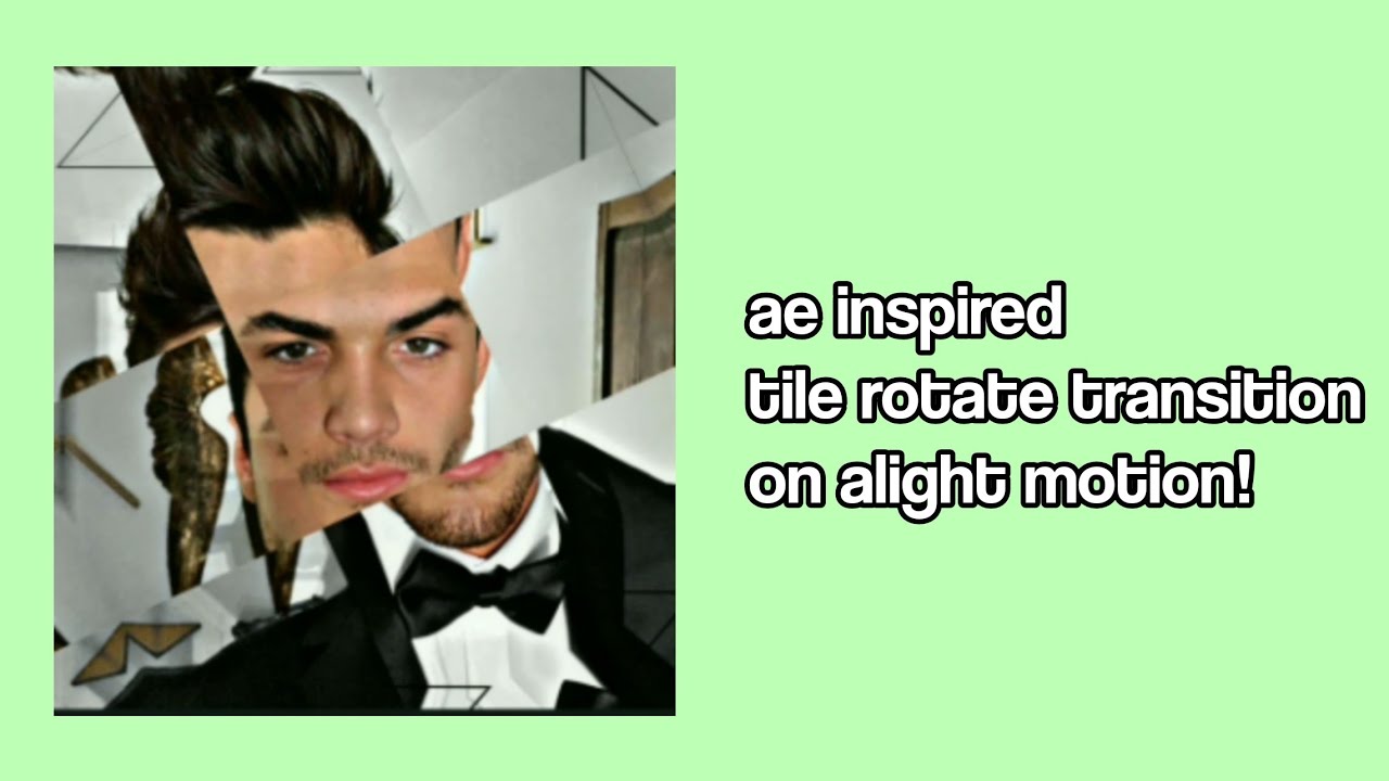 ae inspired tile rotate transition on alight motion - YouTube