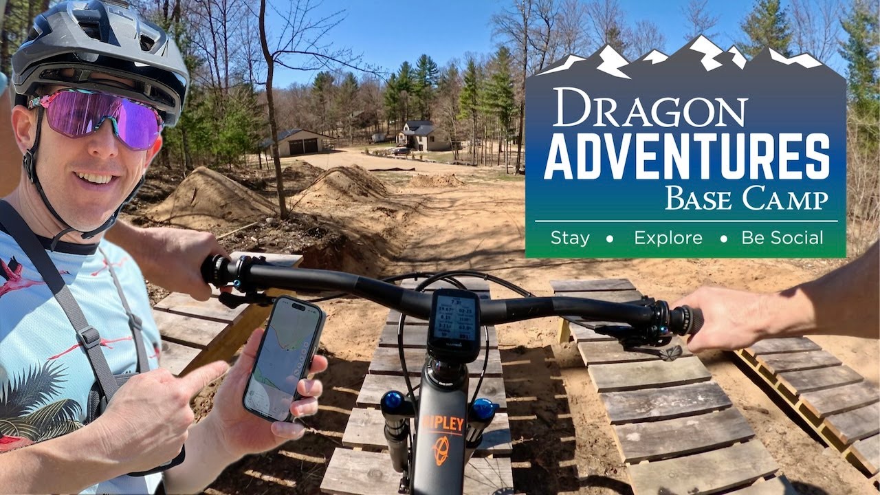 STAY & SLAY at Southern Michigan's Premier MTB Destination | DRAGON ADVENTURES Base Camp - YouTube