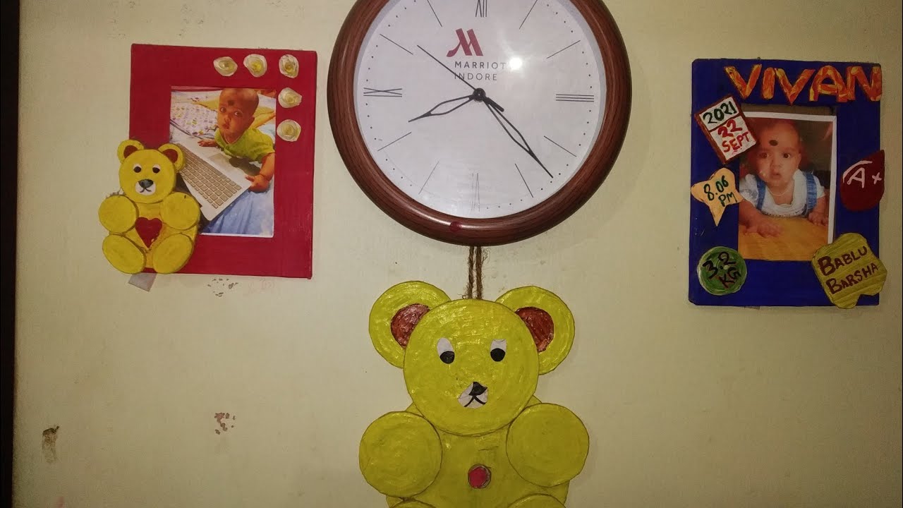 Photo frame / How to make photo frame for kids with cardbord ...
