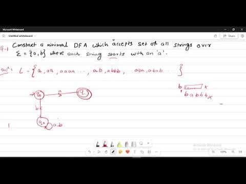 Constructing a Minimal DFA for Strings Starting with 'a' - YouTube