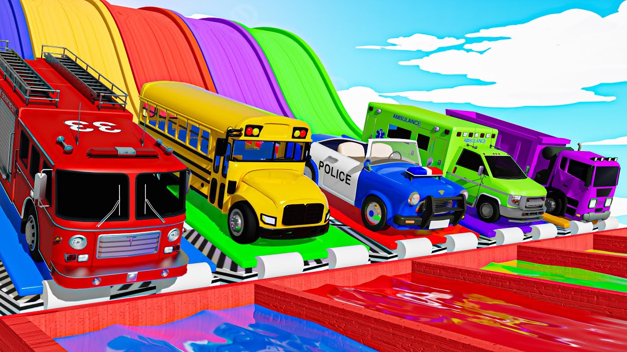 Humpty Dumpty Song | Coloring Cars with Catapult and Parachute ...