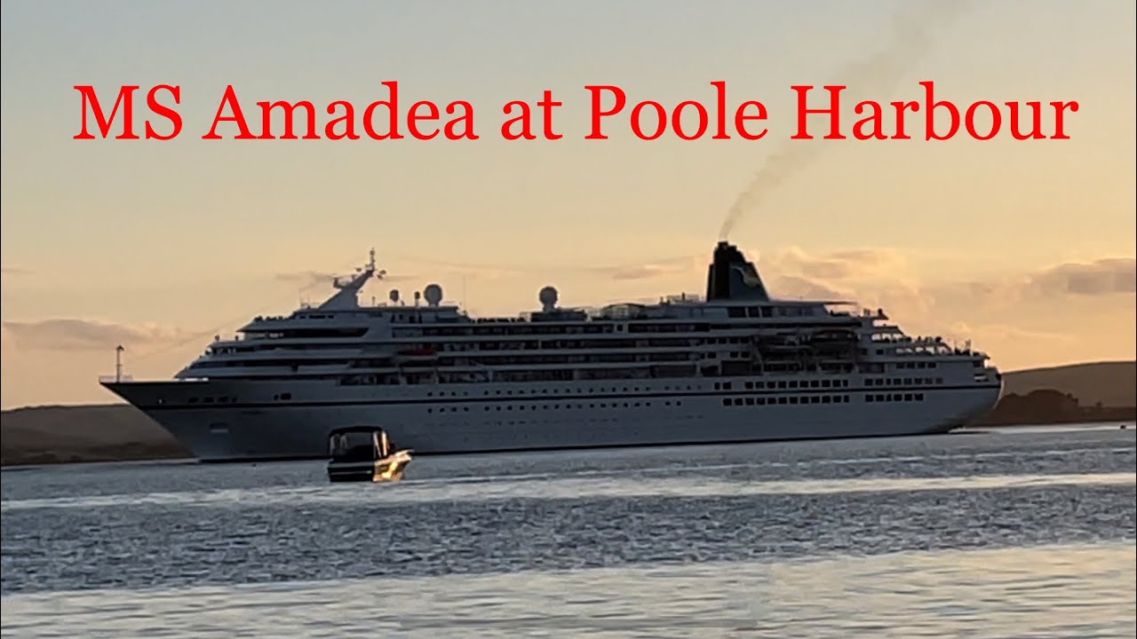 MS Amadea Cruise Ship is Seen Leaving Poole Harbour with Huge Horns ...