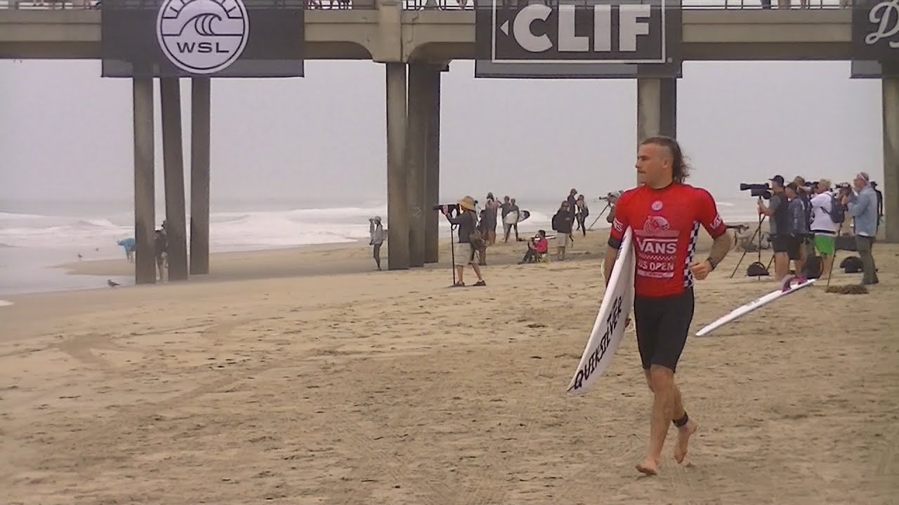 Mikey Wright Wins Heat at the US Open of Surfing - YouTube