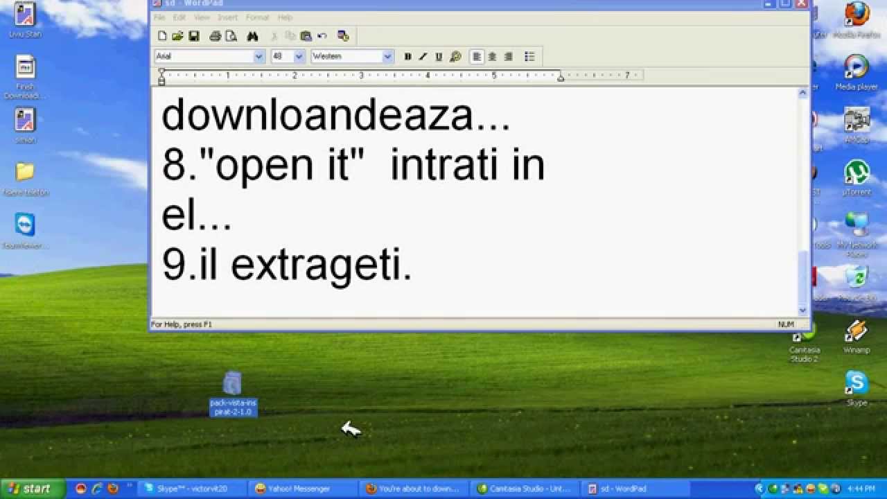 cum sa instalezi Vista Inspirat 2 pe Windows XP - YouTube