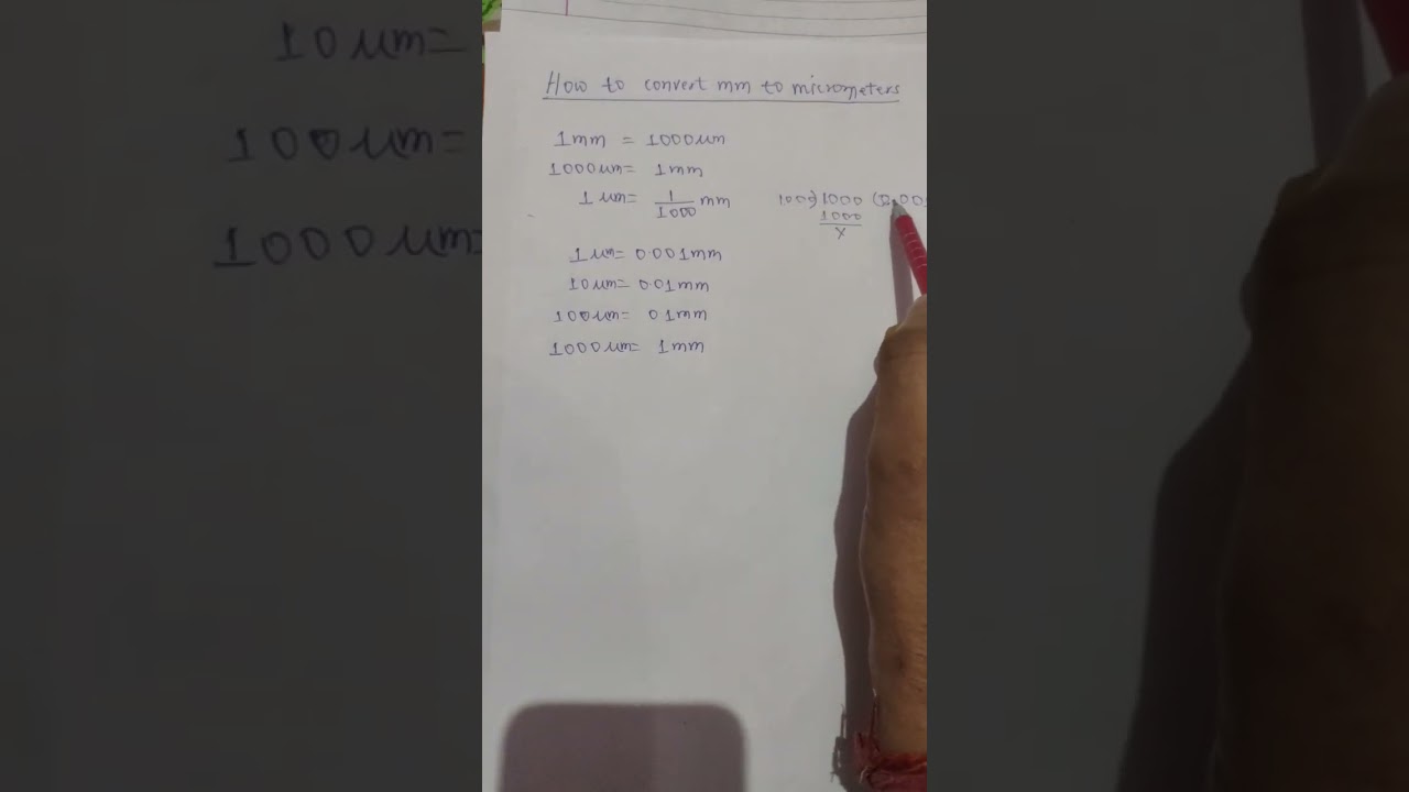 HOW TO CONVERT MM TO MICROMETER YouTube HOW TO CONVERT MM TO MICROMETER YouTube