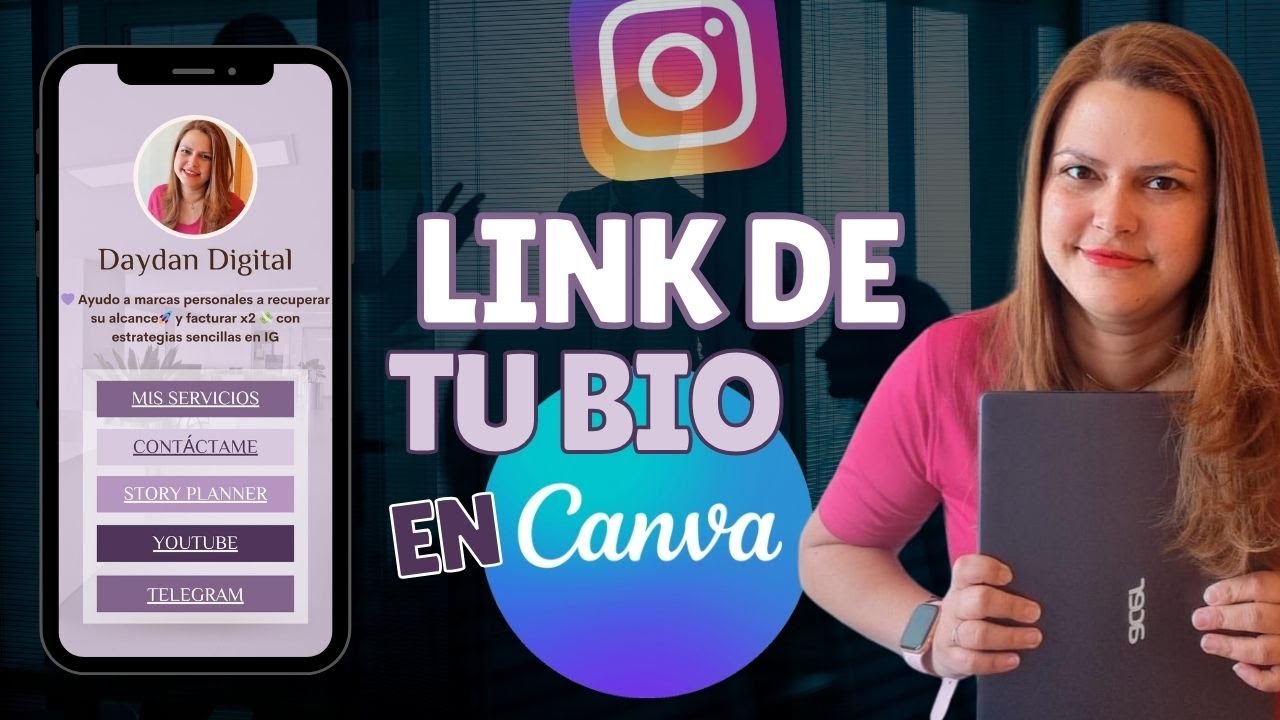 ⭐️ CÓMO HACER UN LINKTREE CON CANVA | Enlace MÚLTIPLE para tu BIO de Instagram | Daydan Digital ...