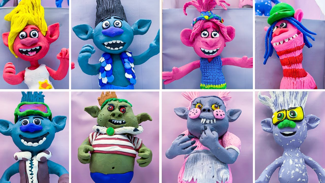 Family Trolls 3: Making Branch & Poppy from TROLLS BAND TOGETHER With ...