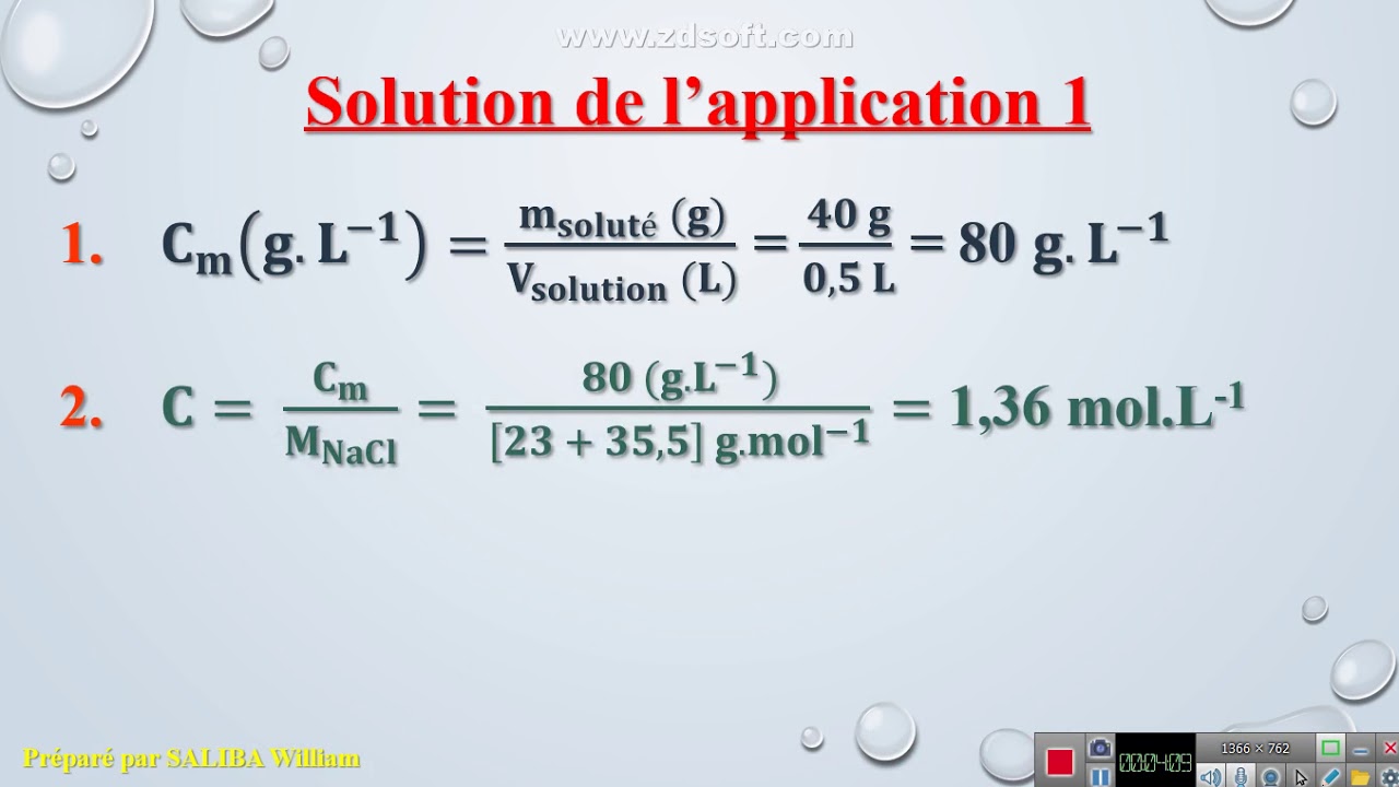 Chimie Seconde S1 Solutions aqueuses - YouTube