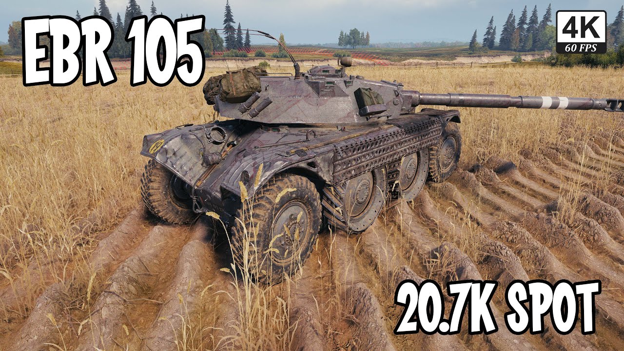 World Of Tanks EBR 105 (21k Spot) WOT - YouTube