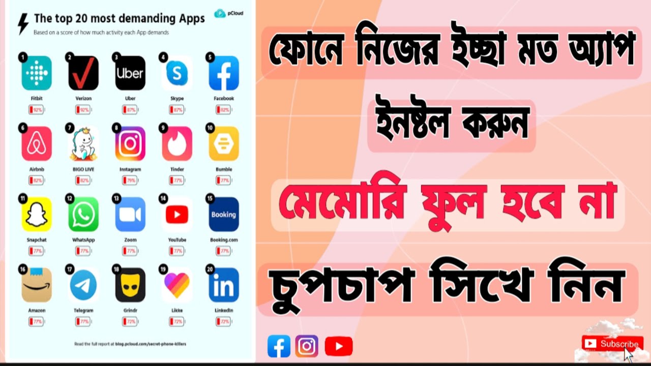 android mobile bangla tips যত ইচ্ছা অ্যাপ Install করুন মেমোরি ফুল হবে না || android tips bangla ...