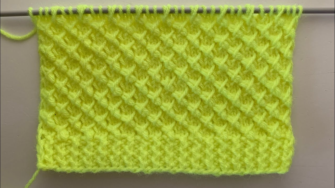 Very Pretty Knitting Stitch Pattern For Sweater/Jacket - YouTube