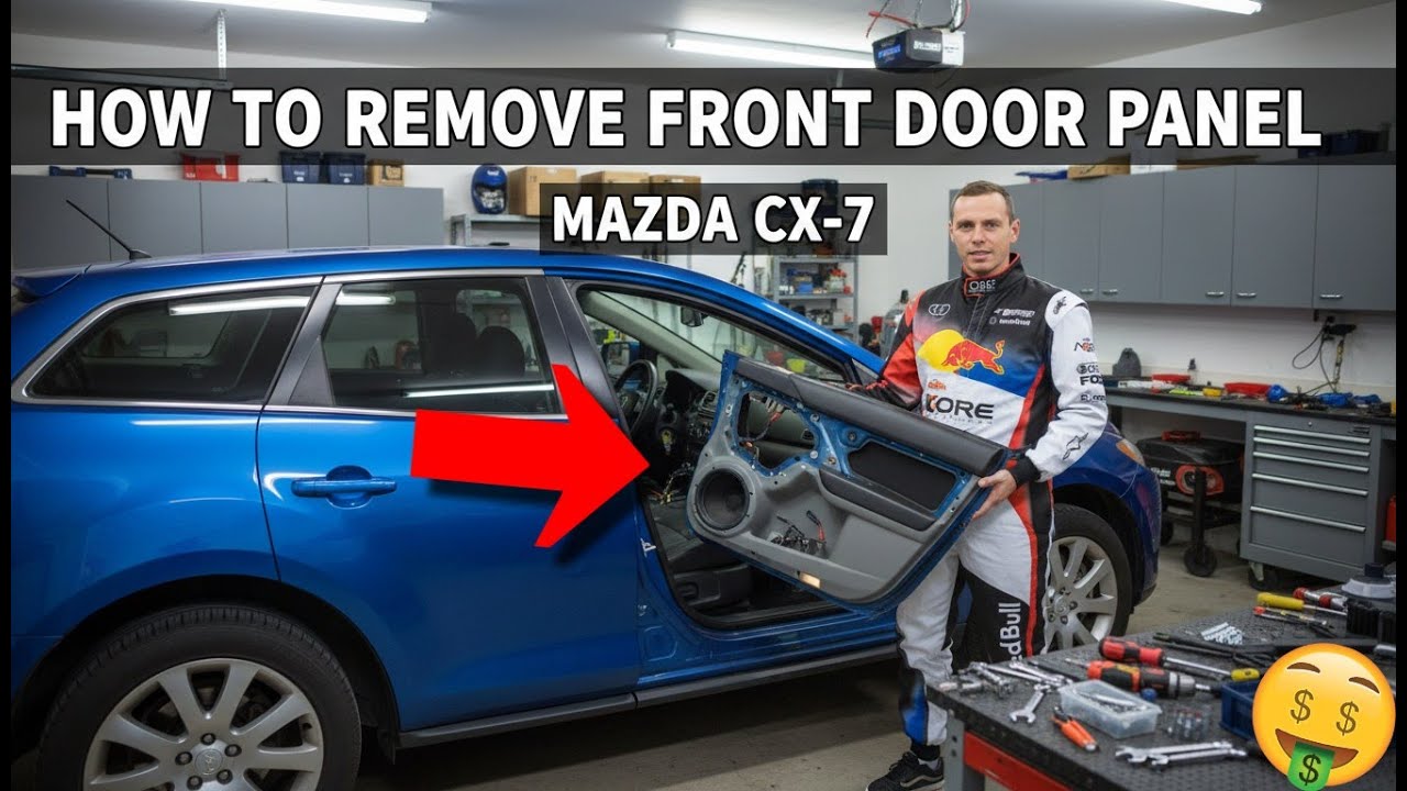 How to Remove Front Door Panel on Mazda CX-7 | Access Speakers, Window ...