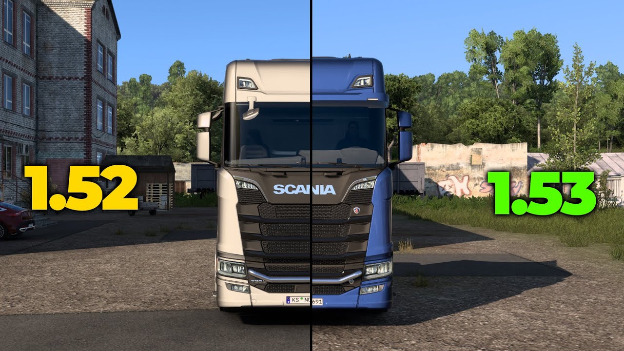 ETS2 1.53 vs ETS2 1.52 | Better Performance & Graphics - YouTube