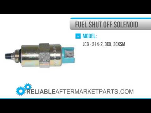 1984 716 30098 New JCB Fuel Shut Off Solenoid 214 2 3CX 3CXSM - YouTube