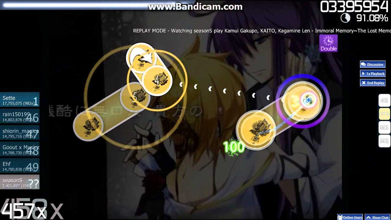 osu! - Gakupo, KAITO, Len - The Immoral Memory, The Lost Memory - YouTube