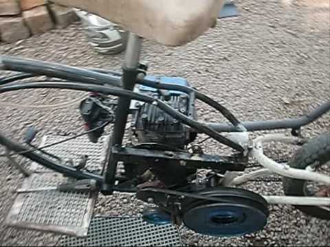Briggs & stratton lawnmower bike - YouTube
