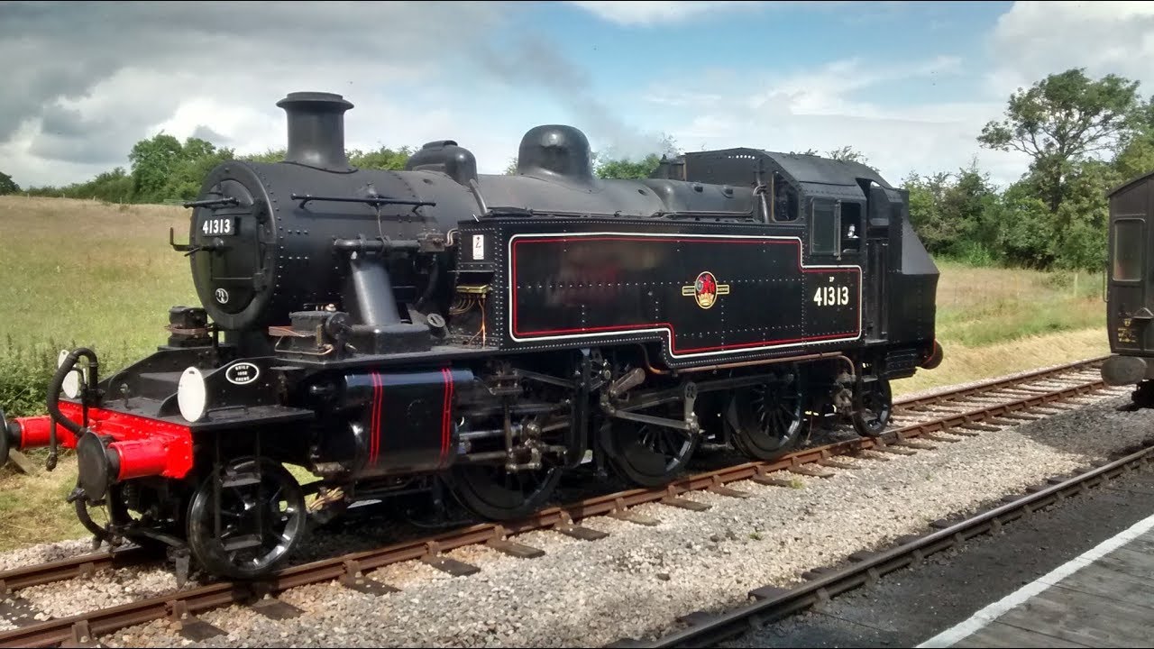 HD Ride on Ivatt Class 2 No. 41313, Isle of Wight Steam Railway & St ...