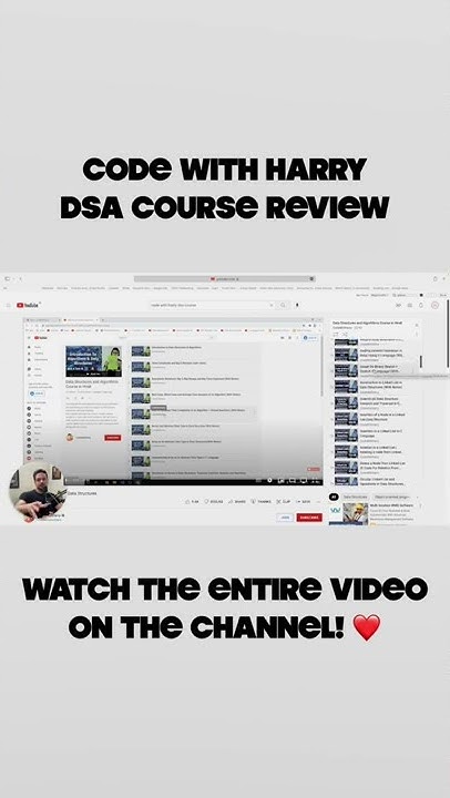 #shorts Code With Harry DSA Course Review 🔥 || #shortsvideo #short ...