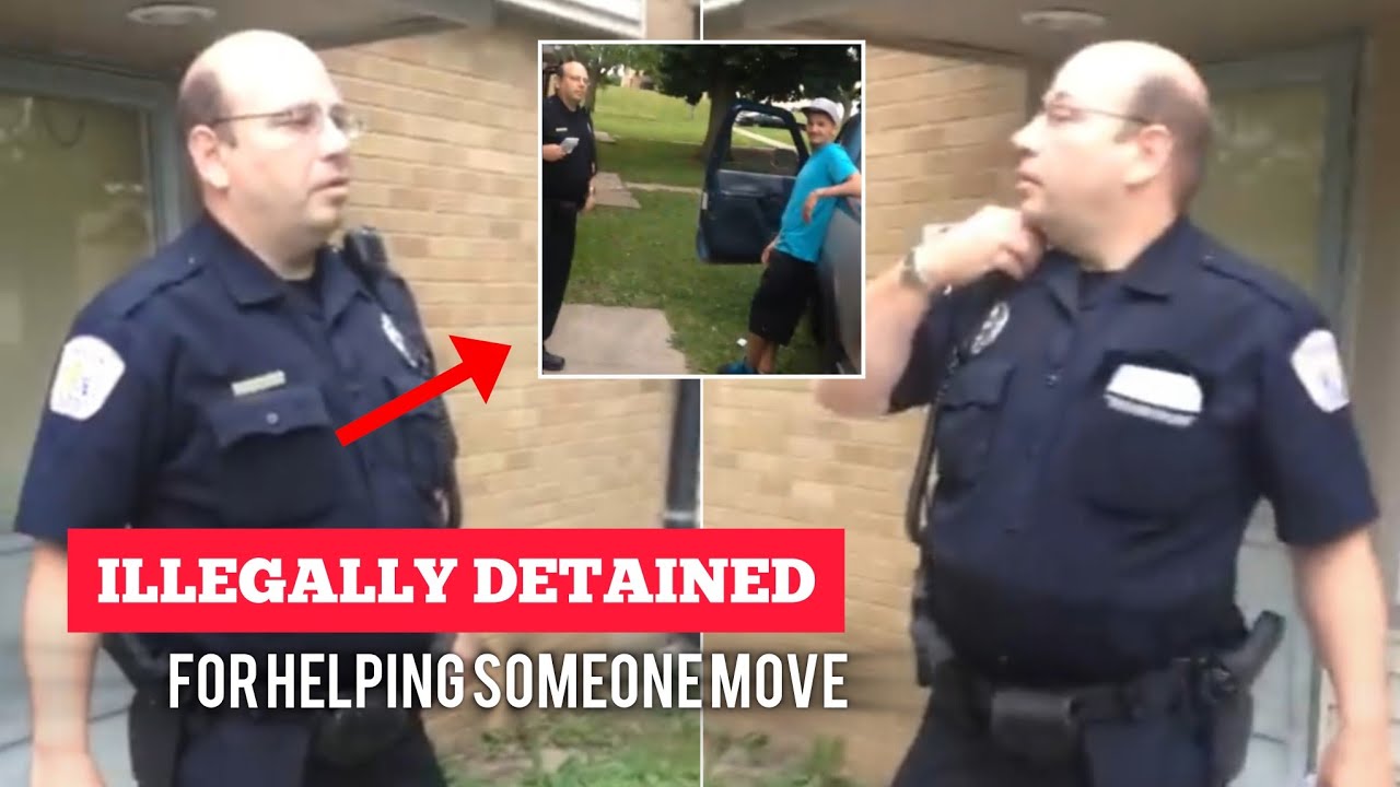 Goofy Cop Detains 2 Brothers For Packing Their Property - YouTube