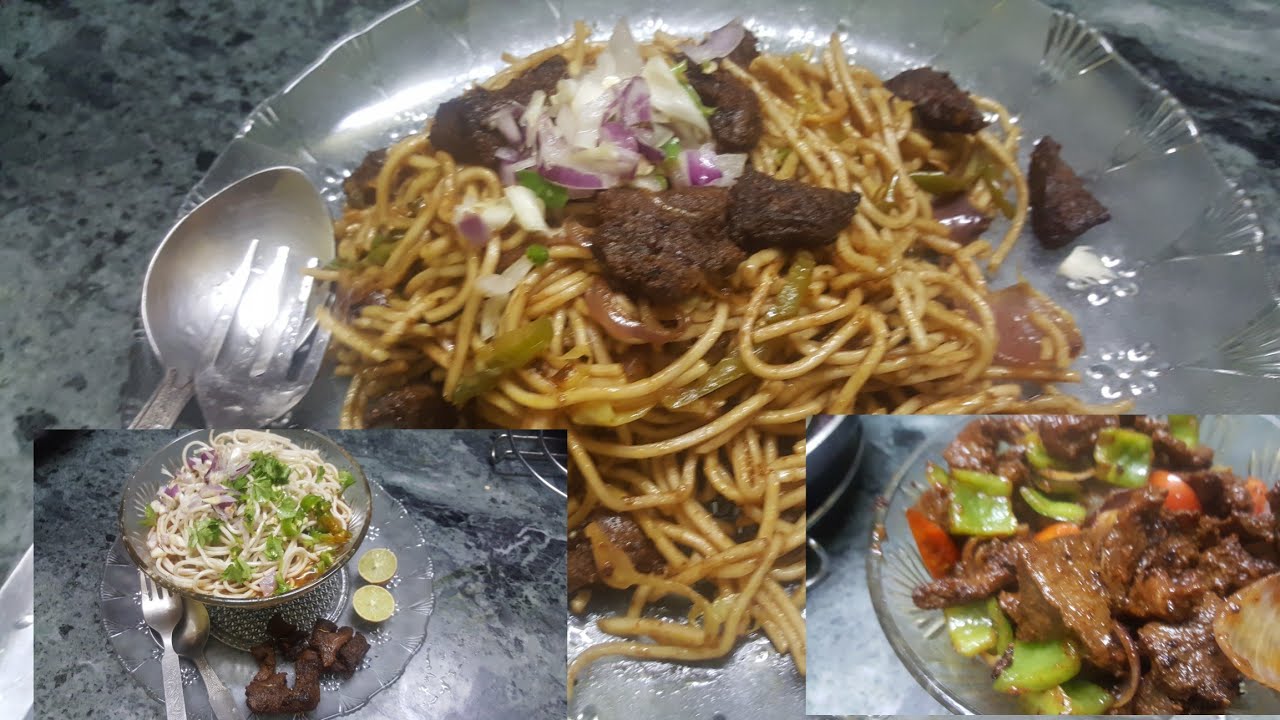 chaumin thuppa buff chilli recipe - YouTube