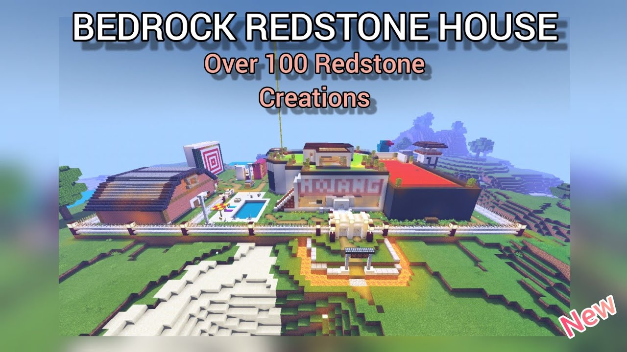 Bedrock Redstone house with over 100 Redstone builds (Download link in ...