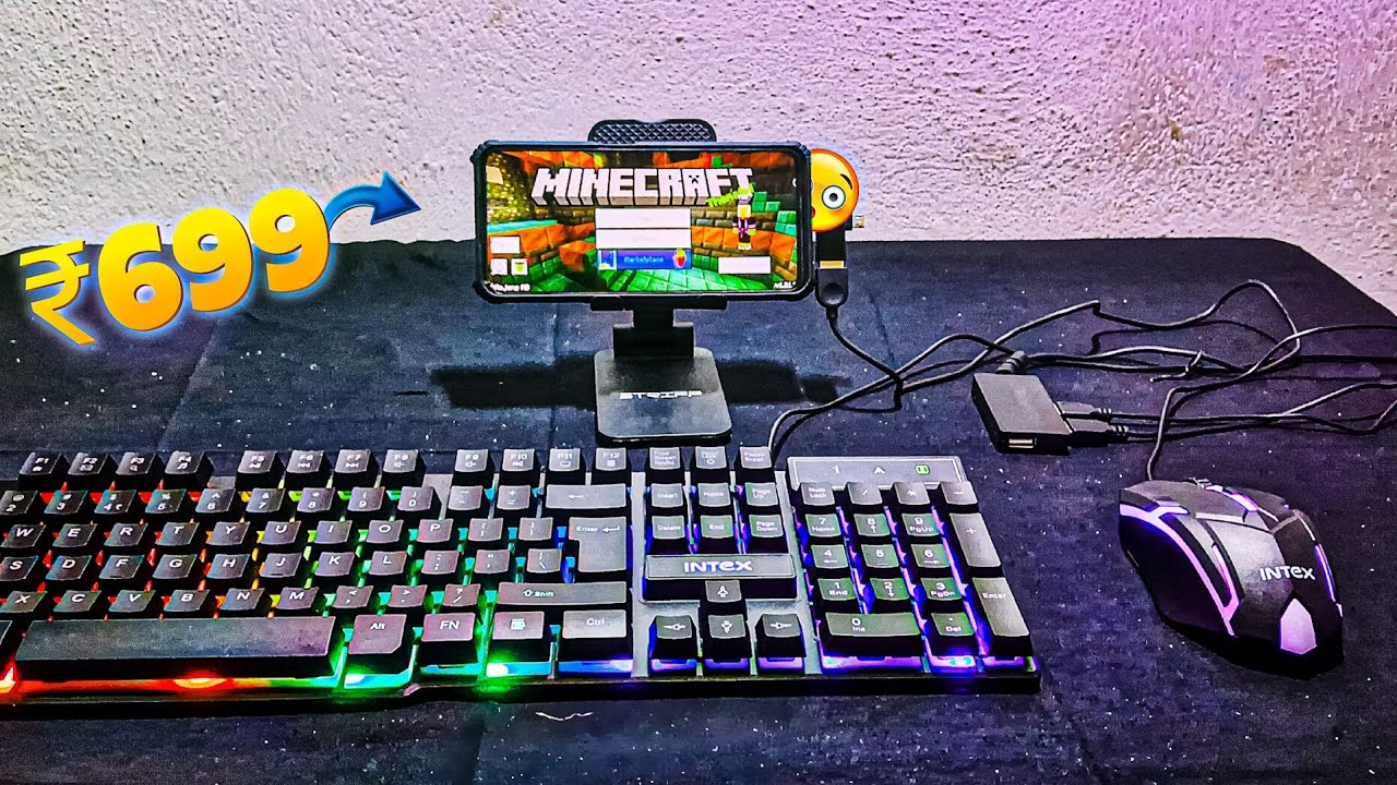 MINECRAFT PE With Keyboard and Mouse Under ₹600 | First mini Setup ...