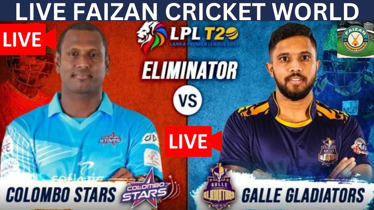 🔴LIVE: Colombo Stars vs Galle Gladiators | ELIMINATOR | CS vs GG | LPL ...